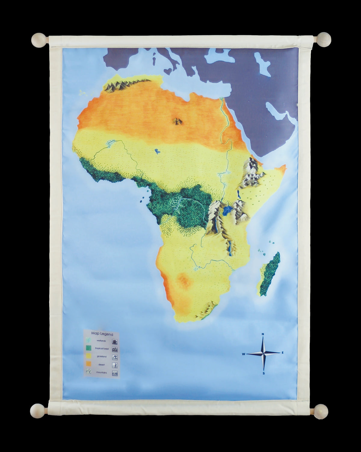 Map Of Africa Deserts And Mountains